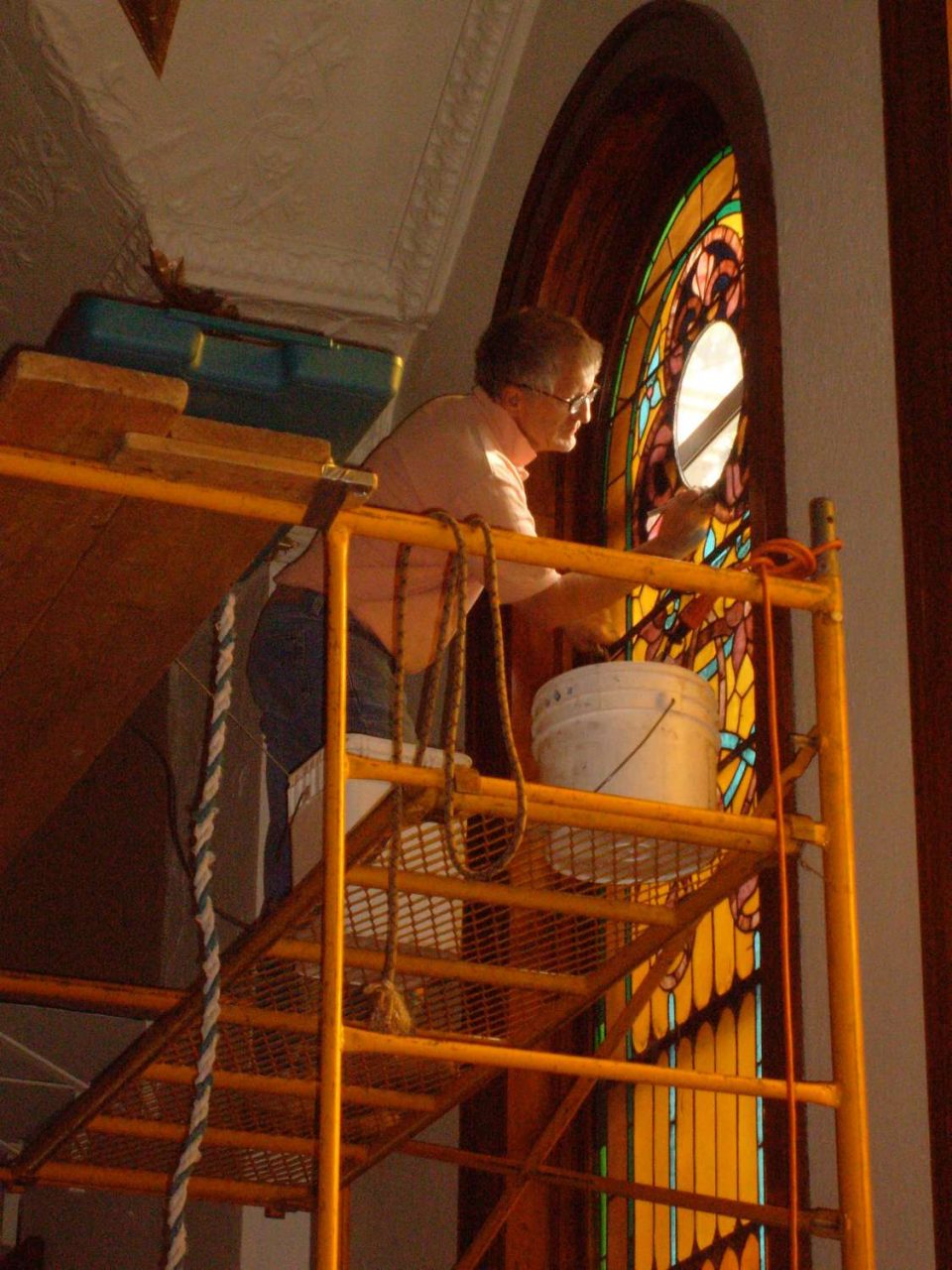 Canon City Methodist – Repair of bowing window – Watkins Stained Glass