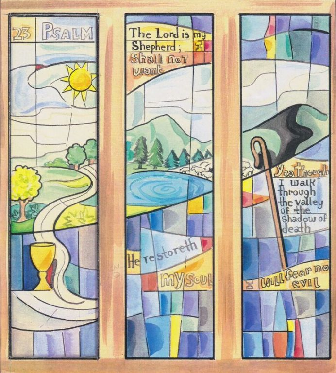 Psalm 23 sketch – Watkins Stained Glass